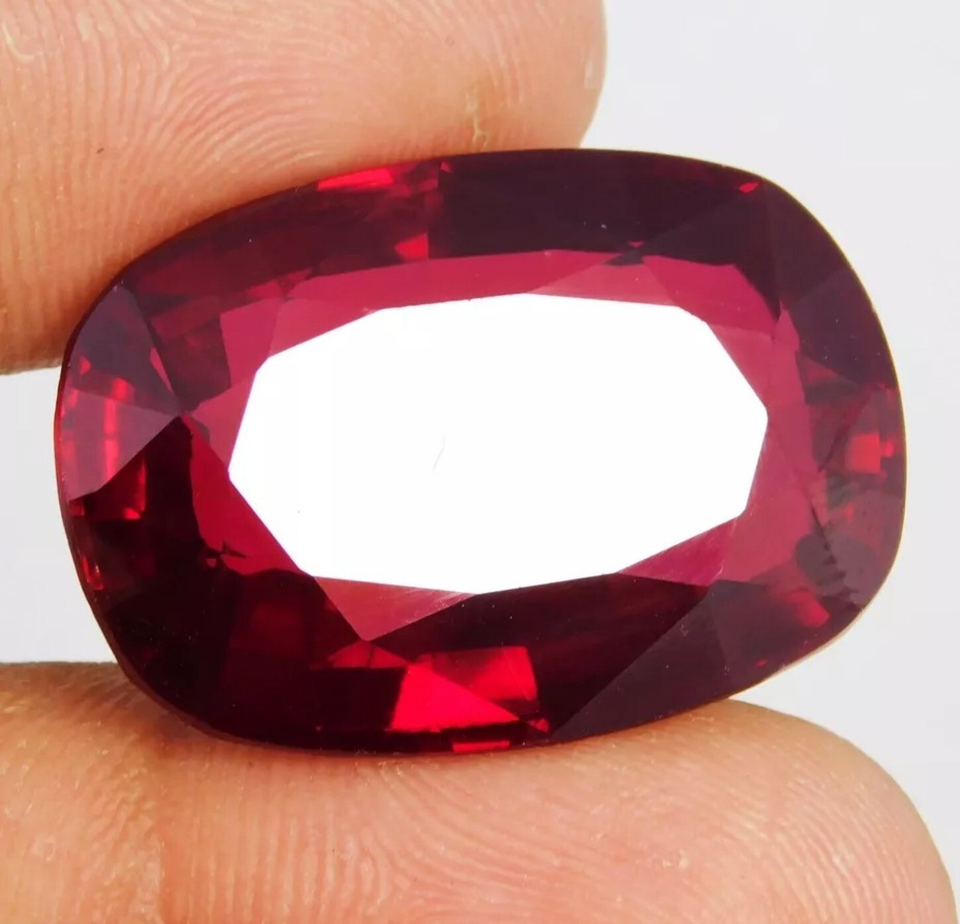 Natural Certified Red Ruby Oval Cabochon Cut 100 Ct+ Loose Gemstone ...