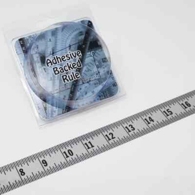 Bottom-to-Top-Read Adhesive Tape Measure: 6 Ft Long x 1-1/4 " Wide, 1/ ...