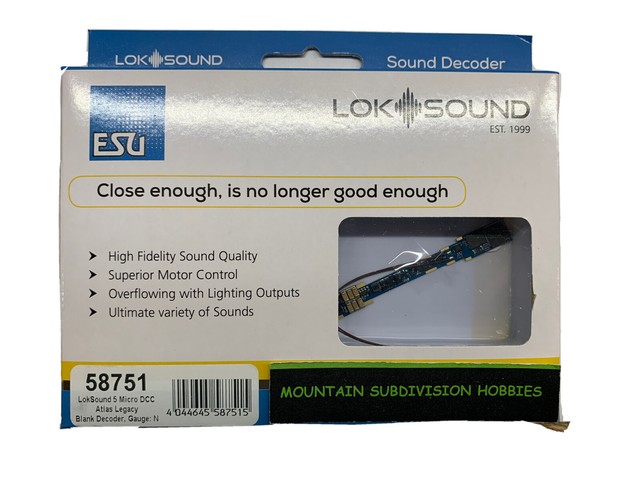 ESU 58751 LokSound 5 micro DCC Direct Atlas Legacy N Sound Decoder ...