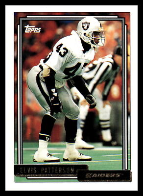 1992 Topps #515 Elvis Patterson Los Angeles Raiders Football Card NM | eBay