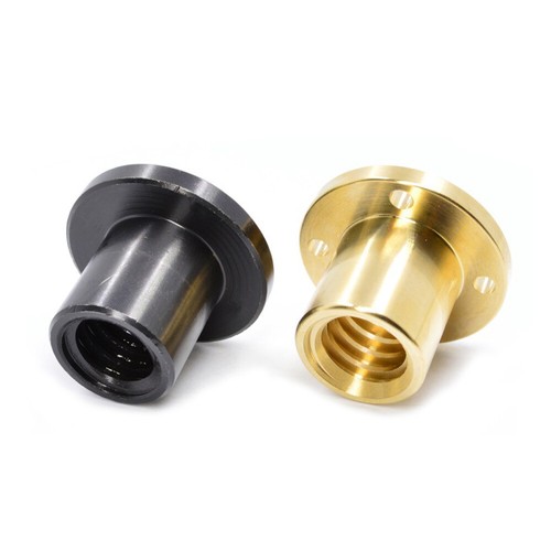 T10-T40 Round Flange Trapezoidal Right-Hand Threaded Nut 45# Steel ...