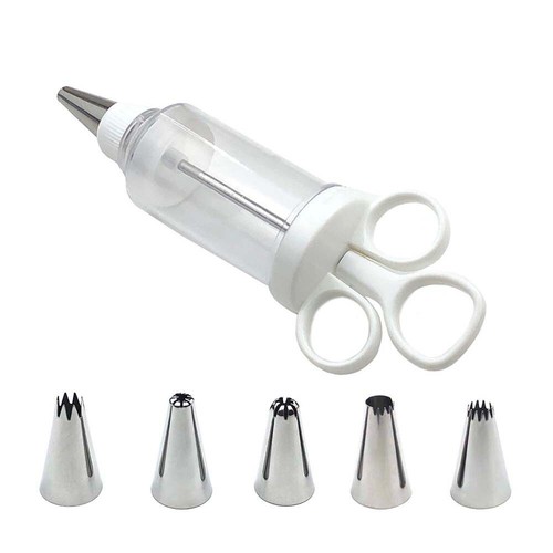 with 6 Stainless Steel Icing Nozzles Cupcake Injector Cooking Baking ...