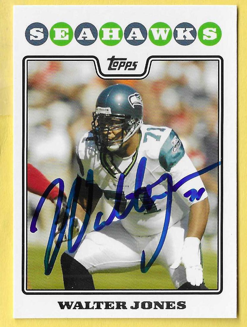 2008 Topps Walter Jones Seahawks HOF In Person Autograph | eBay