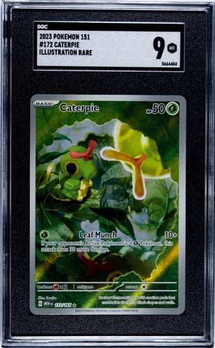 Pokemon Caterpie 2023 SV 151 MEW English #172 Illustration Rare IR SGC ...