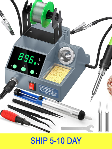 Soldering Station, 100W Digital Display Soldering Iron Station Kit with ...