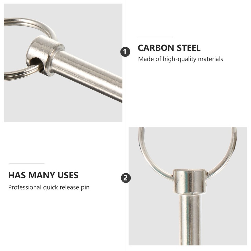 2 Pack Steel Ball Latch Boat Locking Pin Bimini Top Clips Hardware for ...