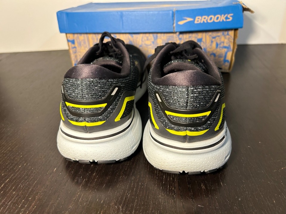 Brooks Ghost 15 Running Shoes/Sneakers Black/Ballad Blue/Sulphur Mens ...