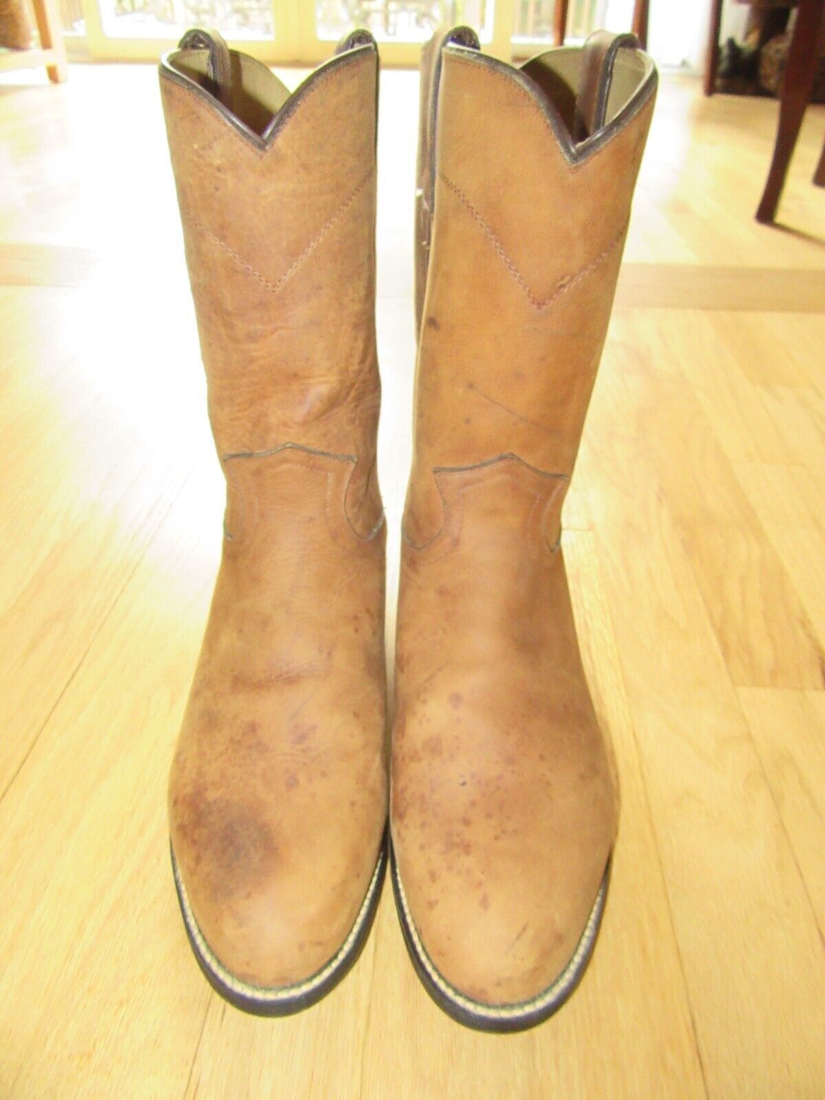 22C/MENS DIAMOND J BROWN DISTRESSED COWBOY BOOTS/CALF… - Gem