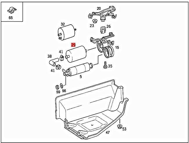 Genuine MERCEDES 638 638/2 903 A124 A208 C124 C140 C208 Fuel filter ...