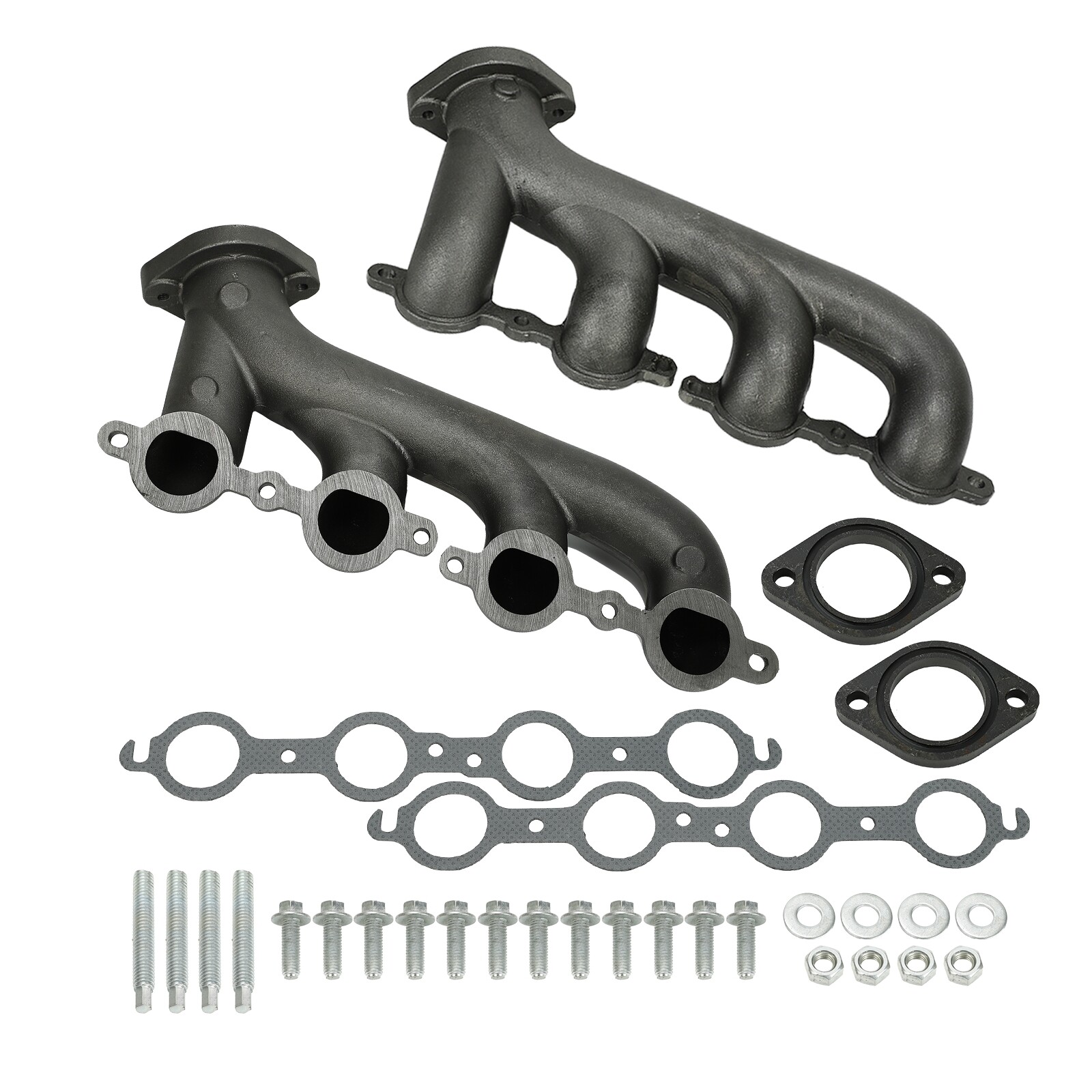 For Chevrolet LS1 LS2 LS3 4.8L 5.3L 6.0L LS Swap Cast Iron Exhaust ...