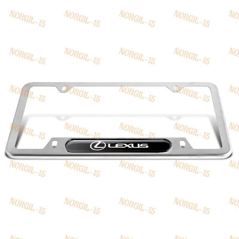 2PCS Stainless Steel License Plate Frame Black & Silver Brand New For ...