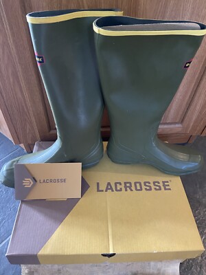 Lacrosse Men's US 13 Grange Waterproof Rubber Hunting 18" Boots Green ...