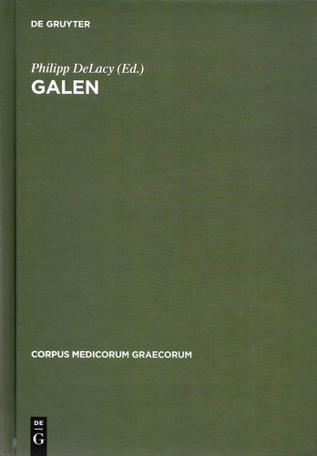 Galen -On Semen (Corpus Medicorum Graecorum) -Galen,P.De Lacy History ...