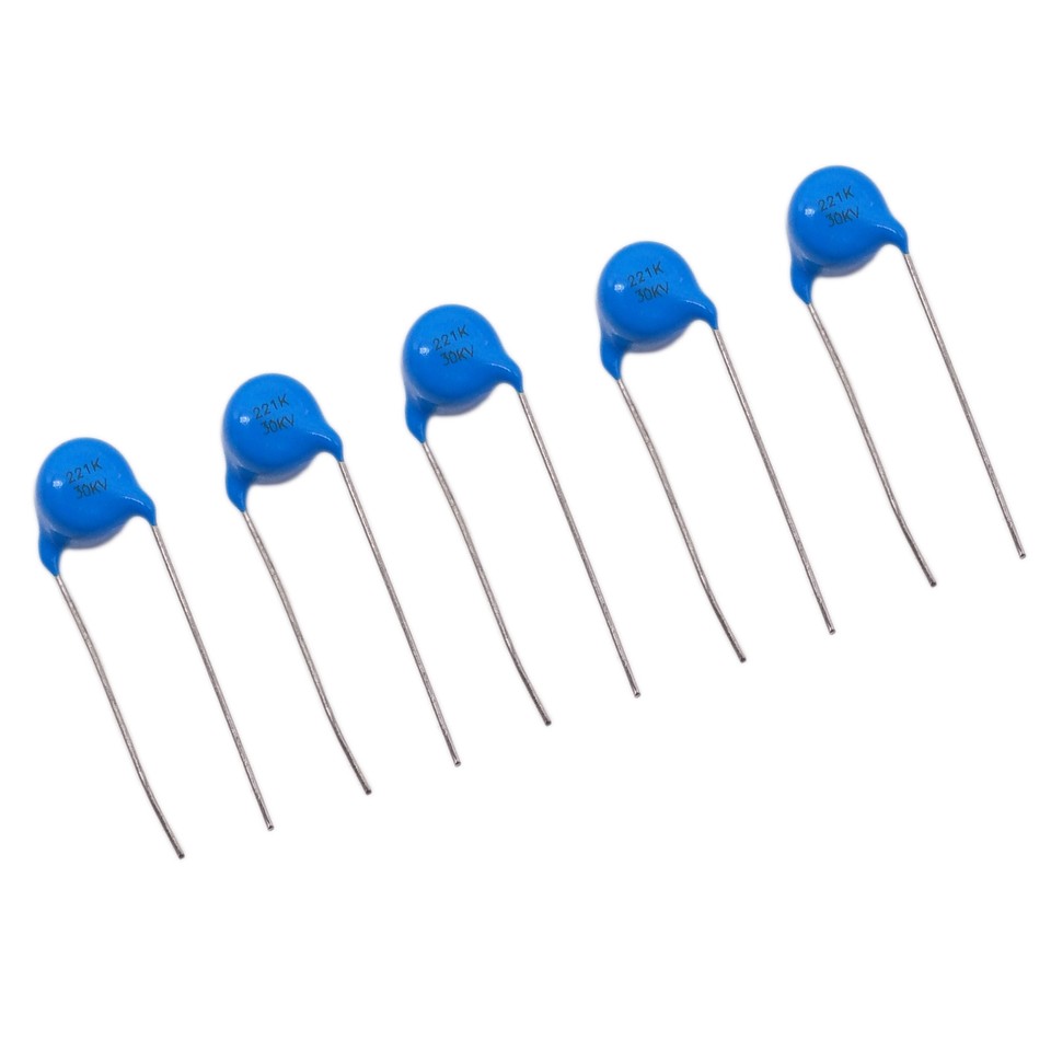 5pcs High Voltage Ceramic Disc Capacitors 220pf 0.22nf 221 30000V 30KV ...