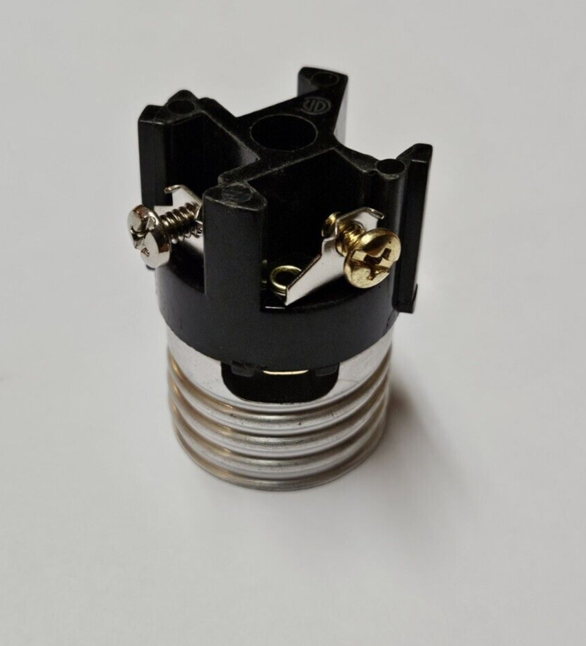 BLACK BAKELITE FULL KEYLESS LAMP SOCKET WITH UNO THREADS E26 NEW 30540J ...