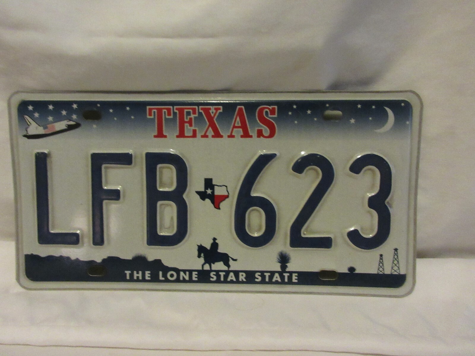 Texas Shuttle Cowboy & Horse License Oil Derricks Cactus Plate - LFB ...