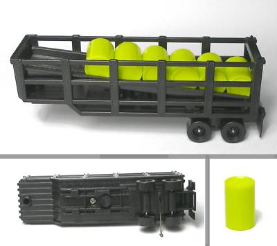 1993 TYCO TCR 1 Year Set Only HO Slot Car Barrel Release Truck Trailer ...