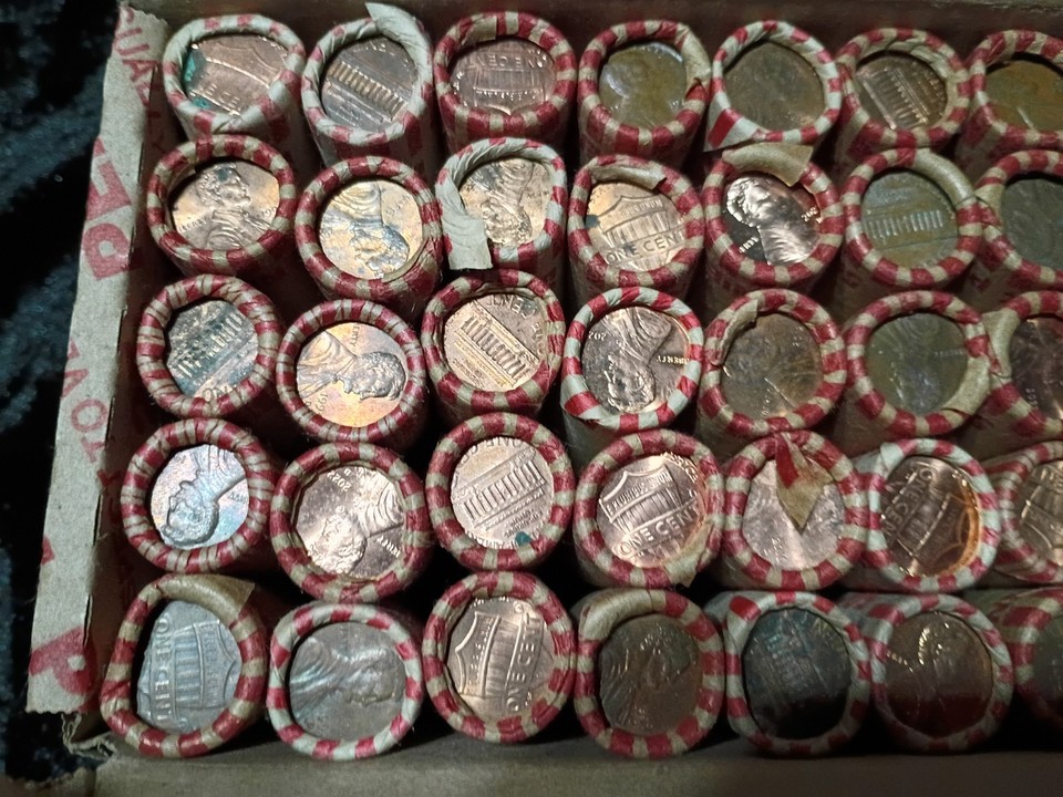 1909-2025 ? Lincoln Shield Wheat Cent Penny Full Box Bank Wrapped Rolls ...