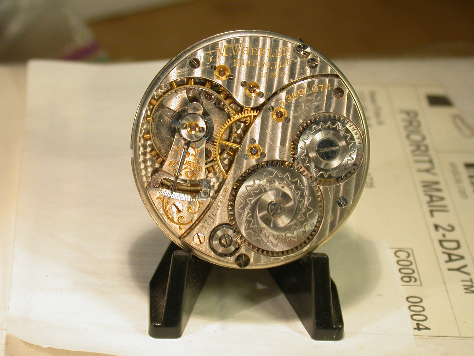 Elgin 18s 3/4 Plate G M Wheeler 17 Jewels Going Barrel Mvt Dial only ...