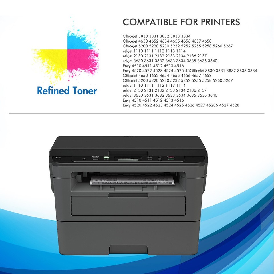 63 XL Ink Cartridges for HP 63 Envy 4512 4516 4520 4522 OfficeJet 3830 ...