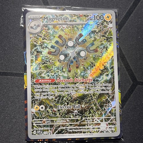 Pokemon Sealed Magneton SVP 159 Surging Sparks Full Art Holo Black Star ...