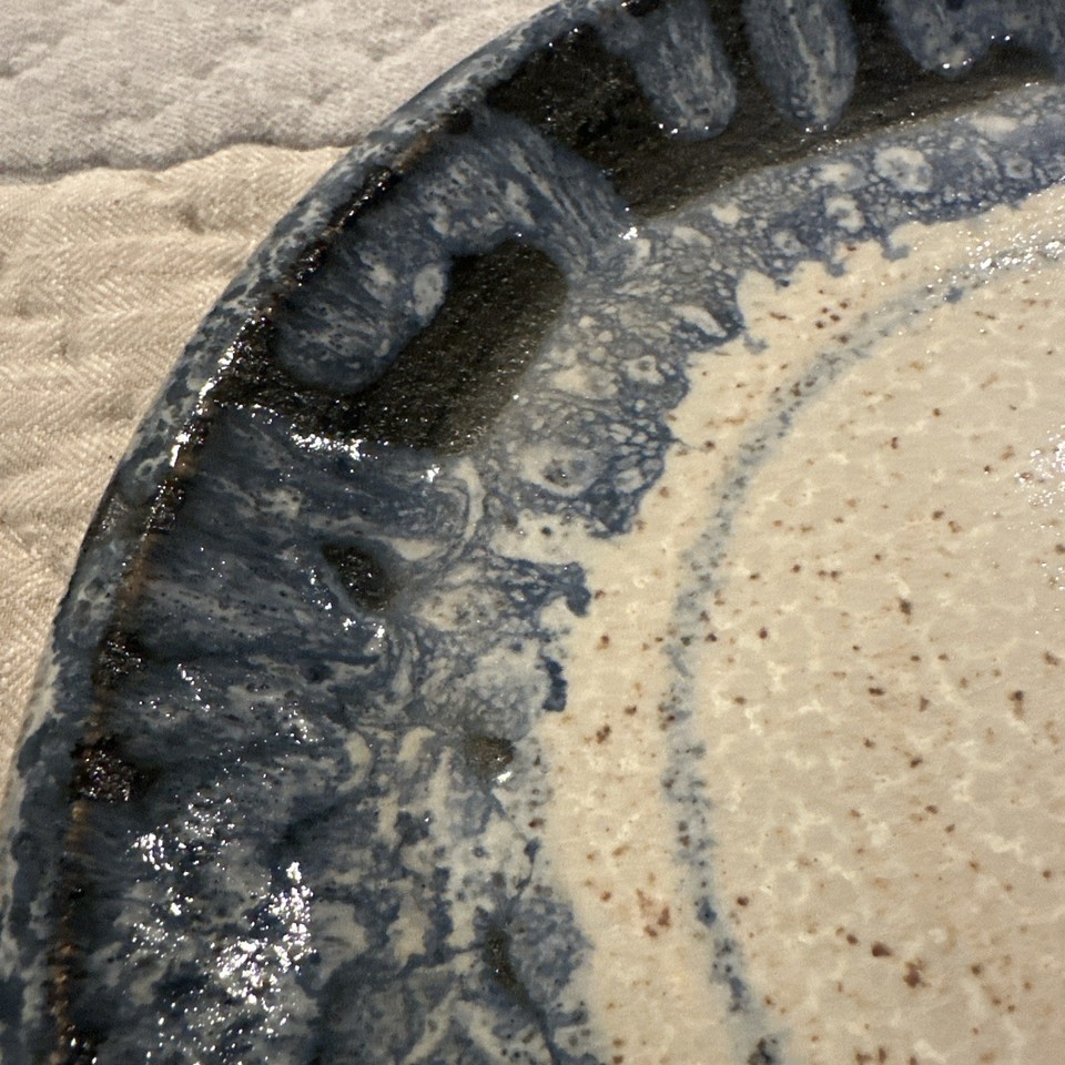 Vintage Studio Pottery Art, Stoneware Plate, Signed B Starks 10" Heavy ...