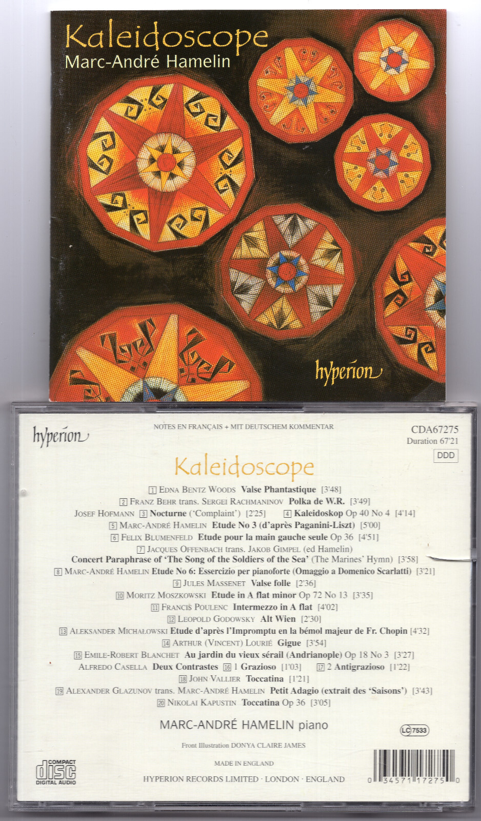 Kaleidoscope: Lourie/Godowsky/Hofmann/Glazunov, Marc-Andre Hamelin ...