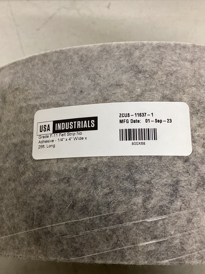 USA Sealing F11 Felt model ZCUS-11637-1 4" x 1/4" x 25ft | eBay