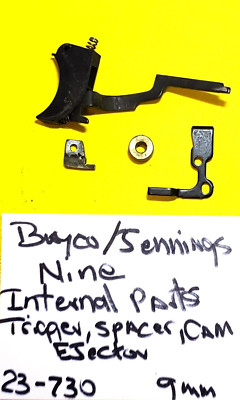 JENNINGS Nine 9mm, Pistol Parts TRIGGER, SPACER, CAM, EJECTOR 23-730 | eBay