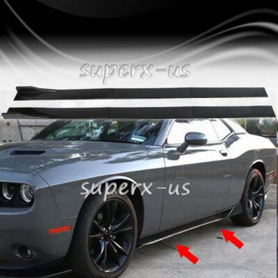 For Dodge Challenger 2008-2023 Side Skirts Rocker Panel Lip Splitter ...