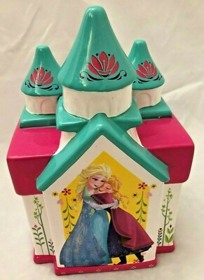 Disney 7X10" Frozen Anna Elsa Castle Figurine Piggy Bank | eBay