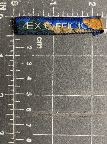 Ex Officio Brand Logo Patch Tag Outdoor Travel Fishing Safari Hunting ...