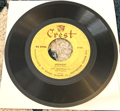 Cliff Martin & his Cliff Dwellers: Midnight/The Gal... 45 Crest rare G+ ...