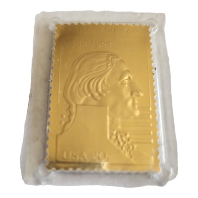 George Washington Gold Finish 1732-1982 USA 20 Cents Stamp Free ...