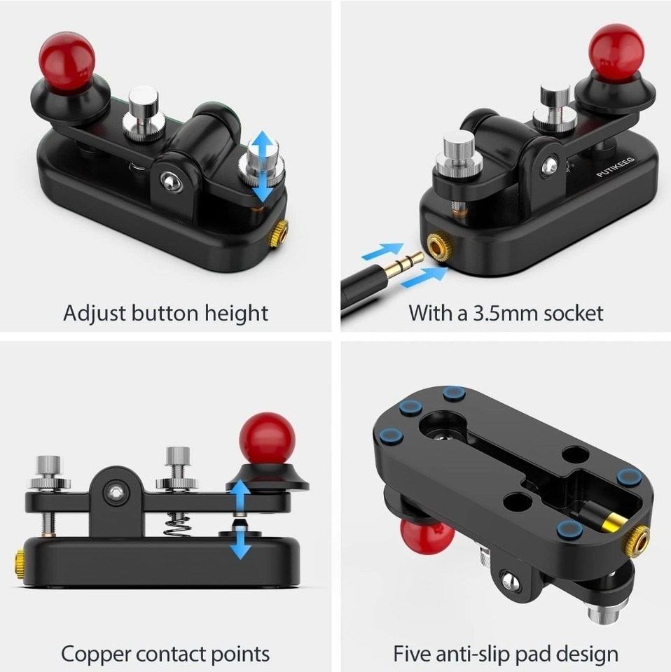 PUTIKEEG Mini Classical Morse Code Key - CW Morse Code Keys Automatic ...