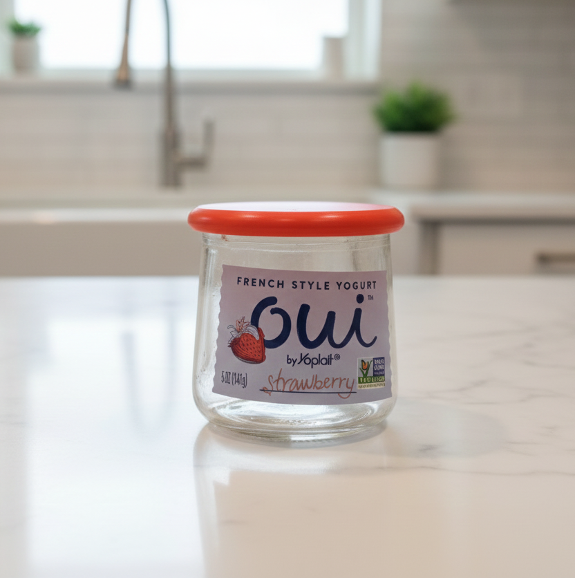 6-Pack Reusable Lids for Oui 5 oz. Yogurt Glass Jars | Storage ...
