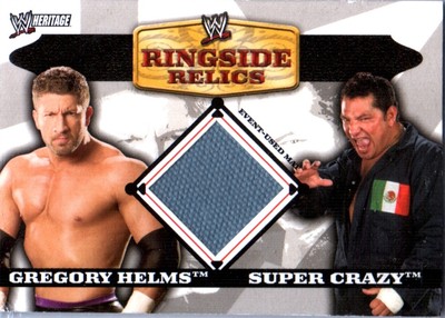 WWE Gregory Helms & Super Crazy 2006 Topps Heritage Relic Event Used ...