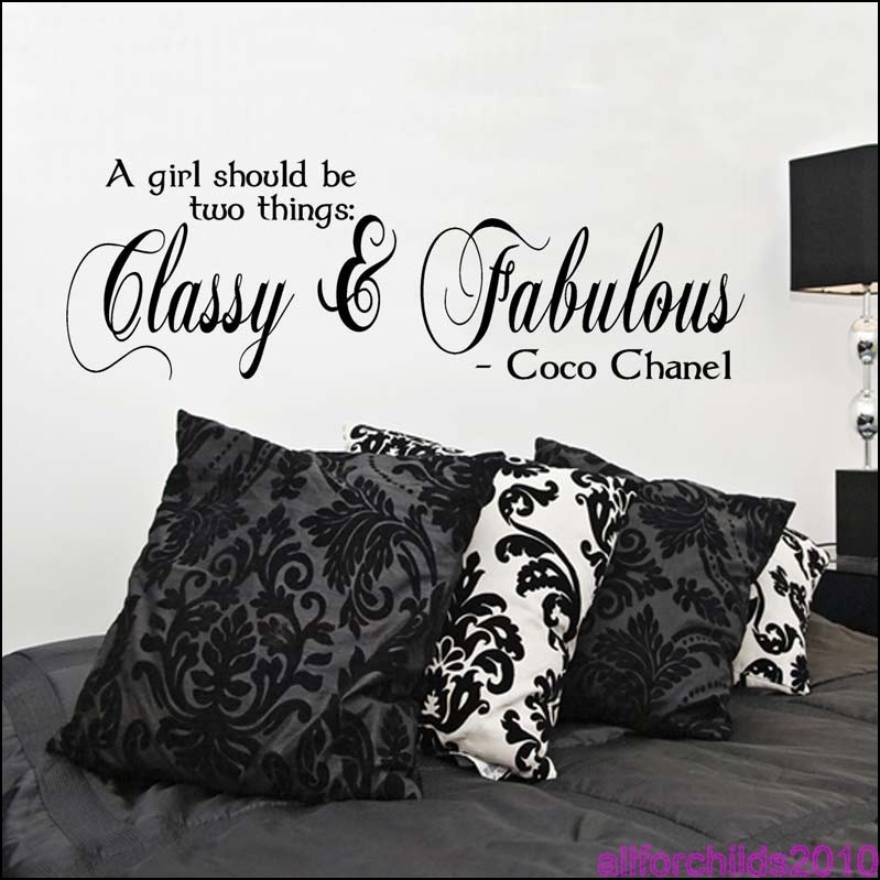 Coco Chanel Wall Decal Quote Wall Sticker Fashion L'élégance, C'est