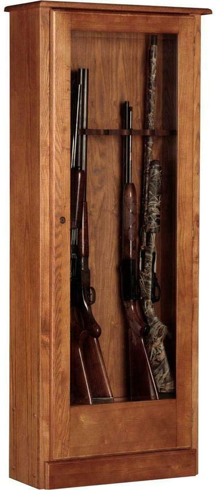 LUXURY Solid Home Gun Cabinet Drawer Pistol Rifle Locking Storage ...