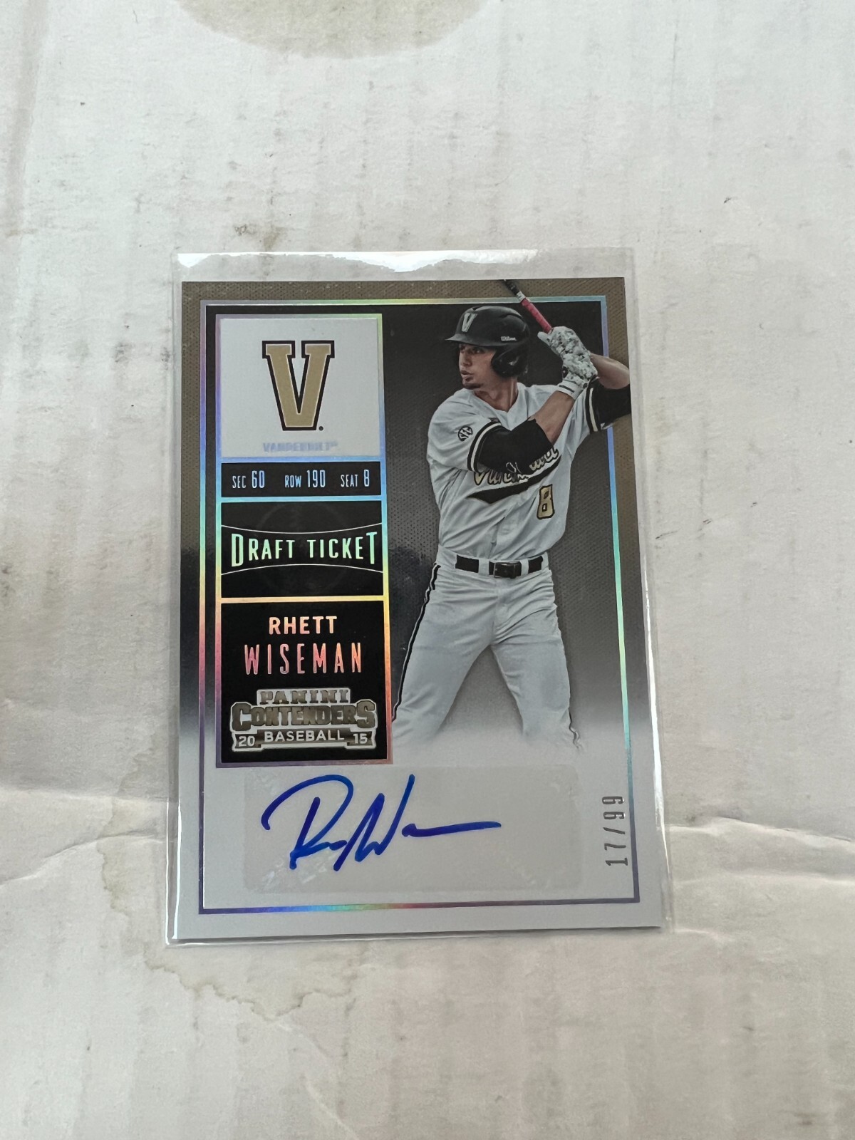 Rhett Wiseman 2015 Panini Contenders Draft Ticket Auto #37 #17/99 NrMt ...