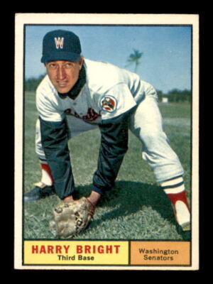 1961 Topps #447 Harry Bright Scan of the card you will receive ...