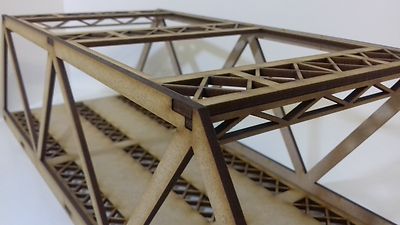 OO Gauge Model Railway Twin Track Girder Bridge Kit 3mm MDF 40cms Long ...
