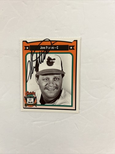 John Stefero Autographed Baseball Card Orioles Crown Card 1983 World ...