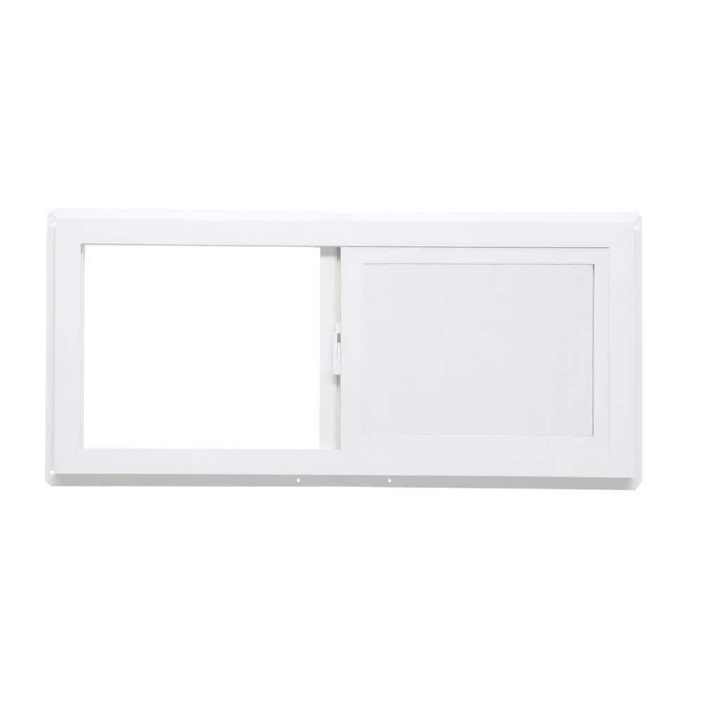 Window Dual Pane Left-Hand Single Sliding Insulated Glass White ...