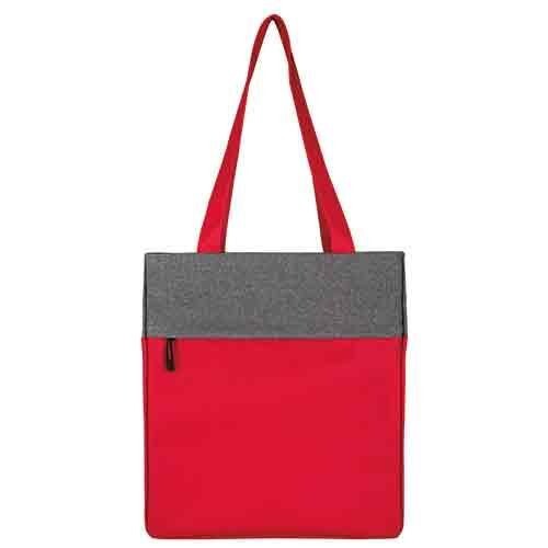 50 Padded Two-Tone Color Block 600D Polyester Red Computer Totes | eBay