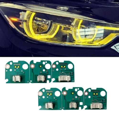 LED Headlight DRL Yellow lemon LED Boards For BMW F30 LCI 330i 340i 3 ...