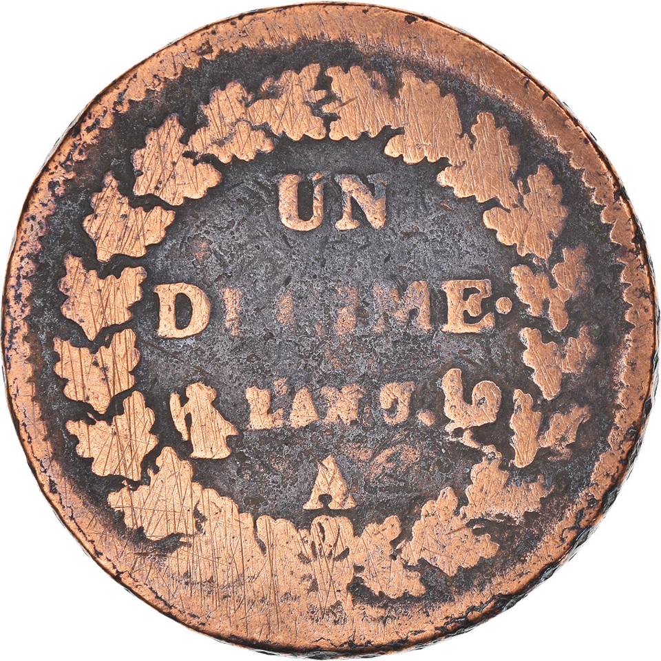 [#1061323] Coin, France, Dupré, Decime, AN 7/5, Paris, VF(20-25 ...