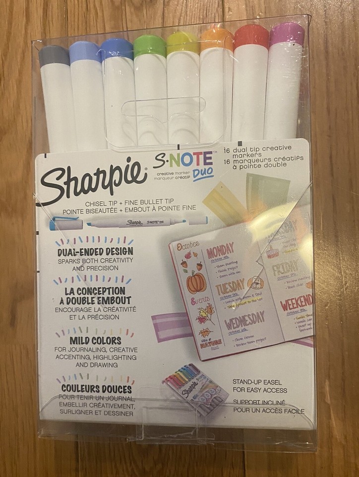 Sharpie S-Note Duo Dual-Ended Creative Assorted Colors, Fine & Chisel ...