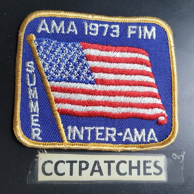 AMA 1973 FIM SUMMER INTER-AMA PATCH AMERICAN MOTORCYCLE ASSOCIATION ...