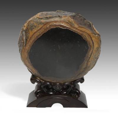 ANTIQUE CHINESE GONGSHI SCHOLAR'S ROCK SPIRIT LIU YEN SHIR STONE BASE ...